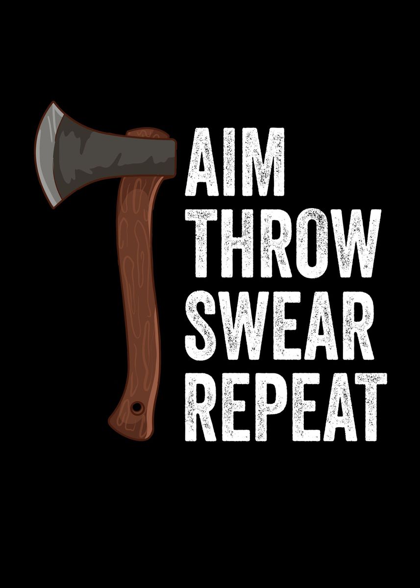 'Axe Throwing Lumberjack' Poster, picture, metal print, paint by to42 ...