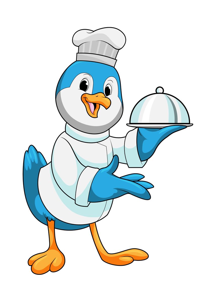 'Bird Cook Chef hat' Poster by Markus Schnabel | Displate