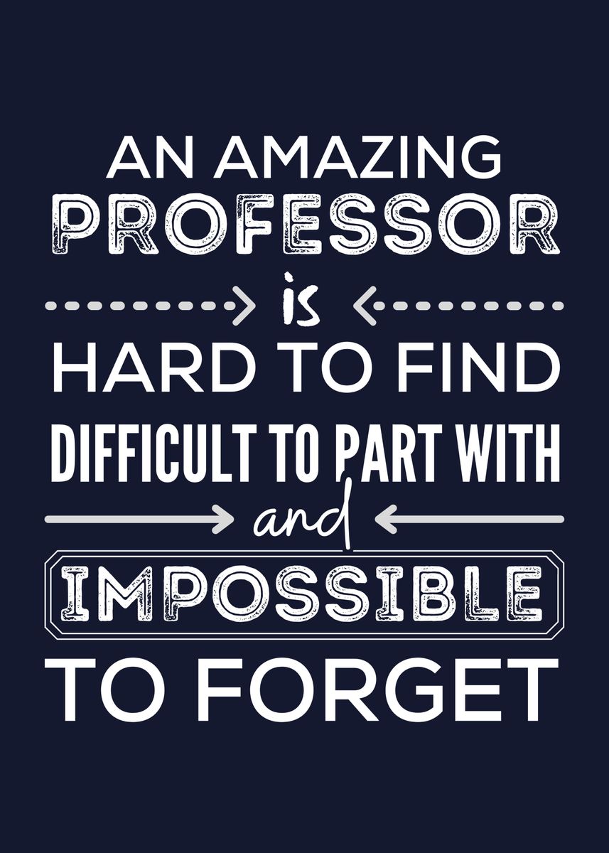 'Gift For Professor' Poster, picture, metal print, paint by ISSAM ...