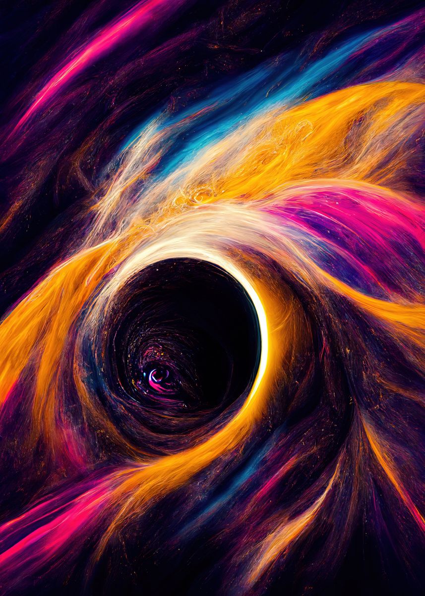 'Large Purple Black Hole ' Poster, picture, metal print, paint by NVSN ...