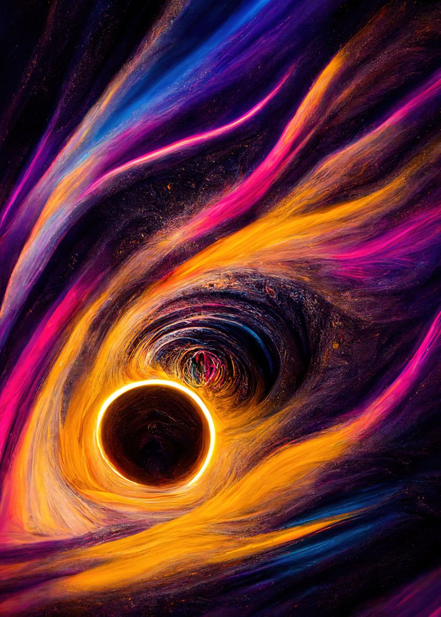 'Colorful Galaxy Black Hole' Poster by AJ | Displate