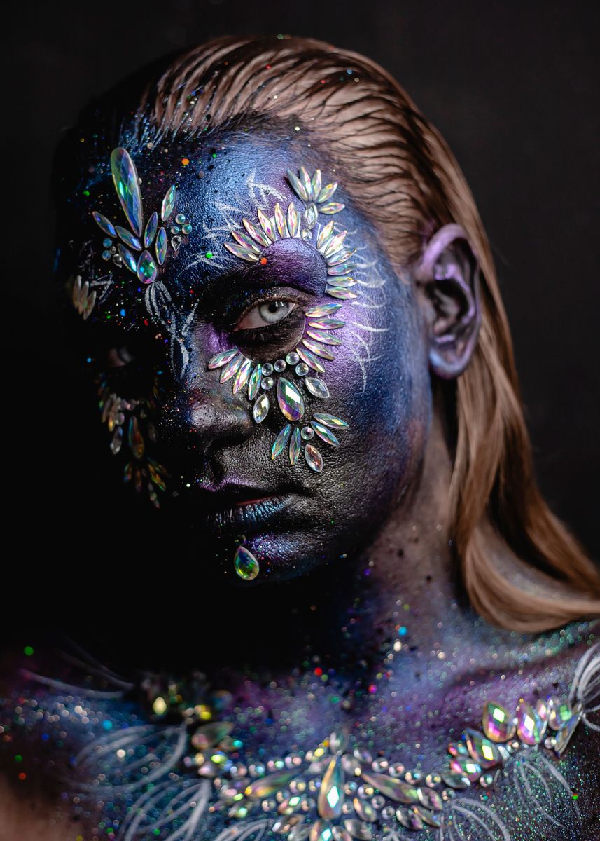 'Fantasy face art makeup' Poster, picture, metal print, paint by Serhii ...