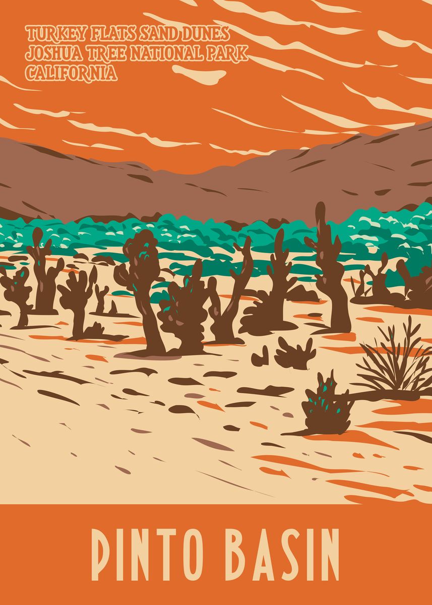 'Pinto Basin WPA' Poster by John Lucke Designs | Displate