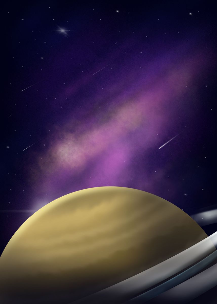'Beautifull Of Saturn' Poster, picture, metal print, paint by Adriel ...