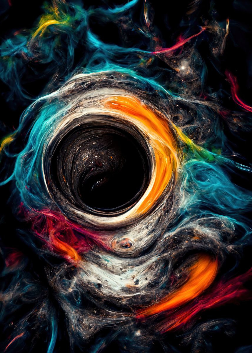 'Colorful Black Hole' Poster, picture, metal print, paint by NVSN ...