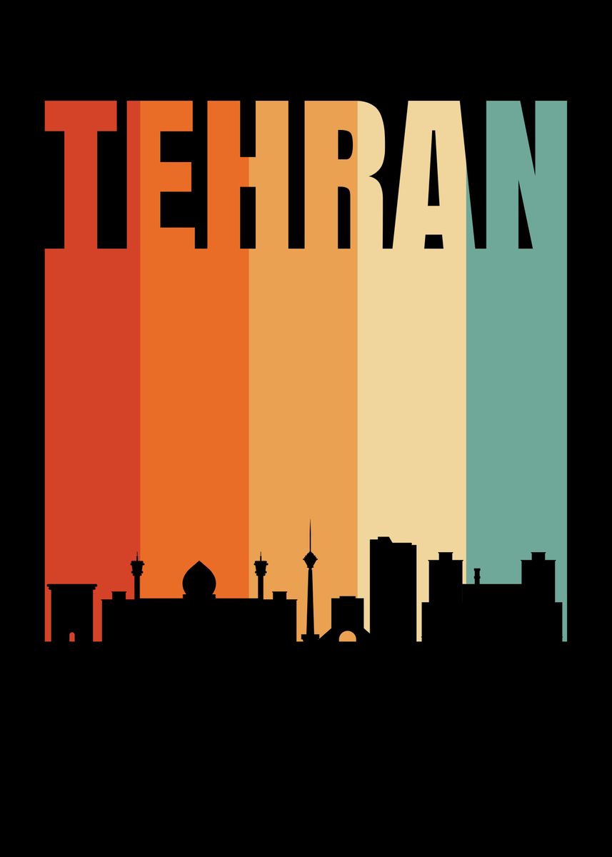 'Tehran' Poster, picture, metal print, paint by Hexor | Displate
