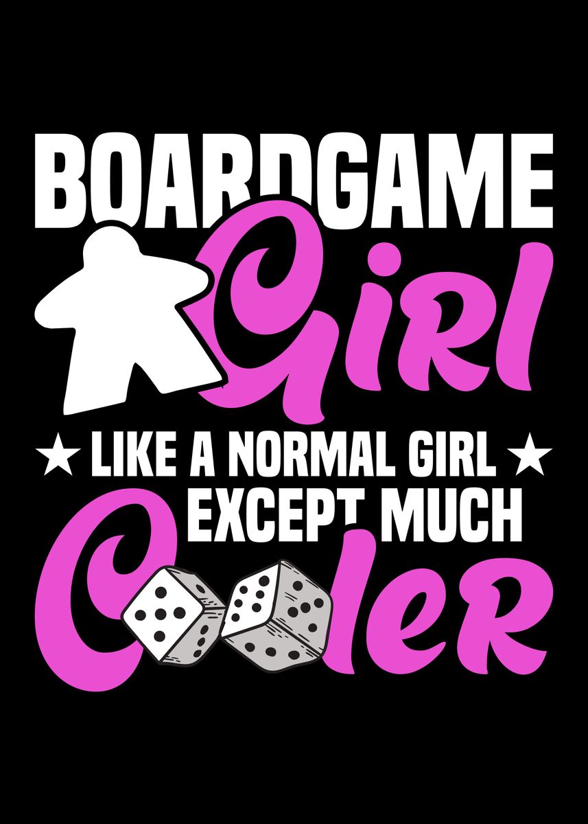 'Boardgame girl' Poster, picture, metal print, paint by Andreas ...