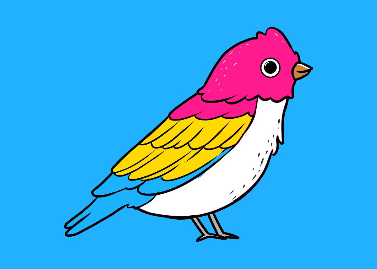 'Pansexual Bird Pan Pride' Poster by queerappear | Displate