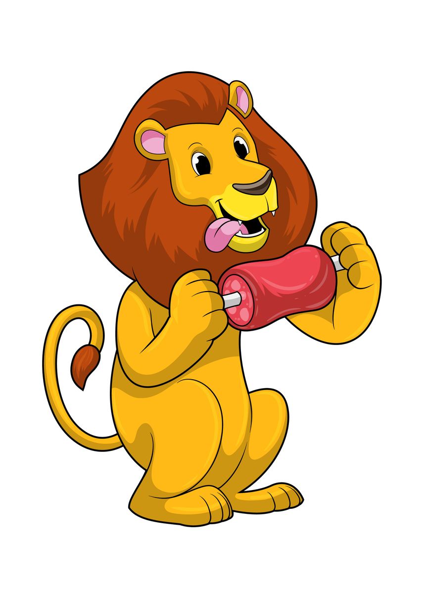 'Lion Meat' Poster by Markus Schnabel | Displate