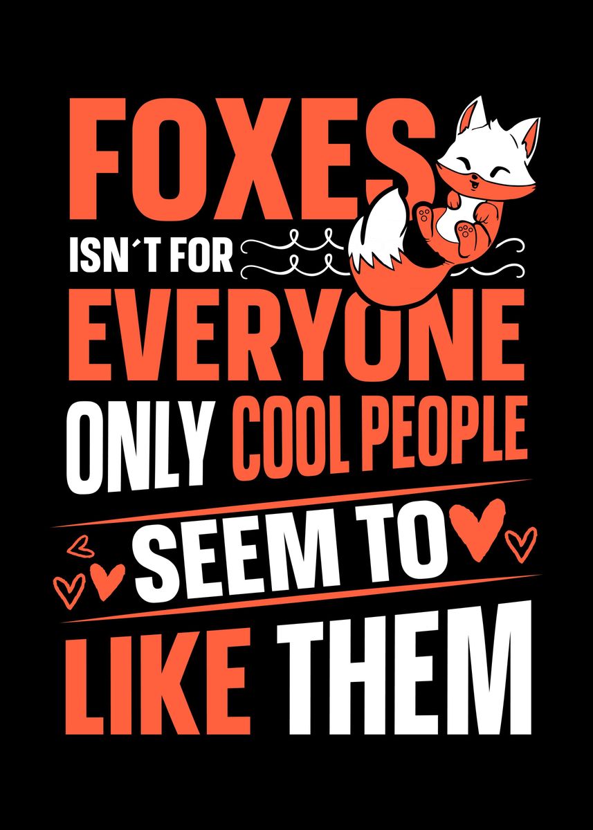 'Fox Foxes' Poster, picture, metal print, paint by Sebastian Wünsche ...