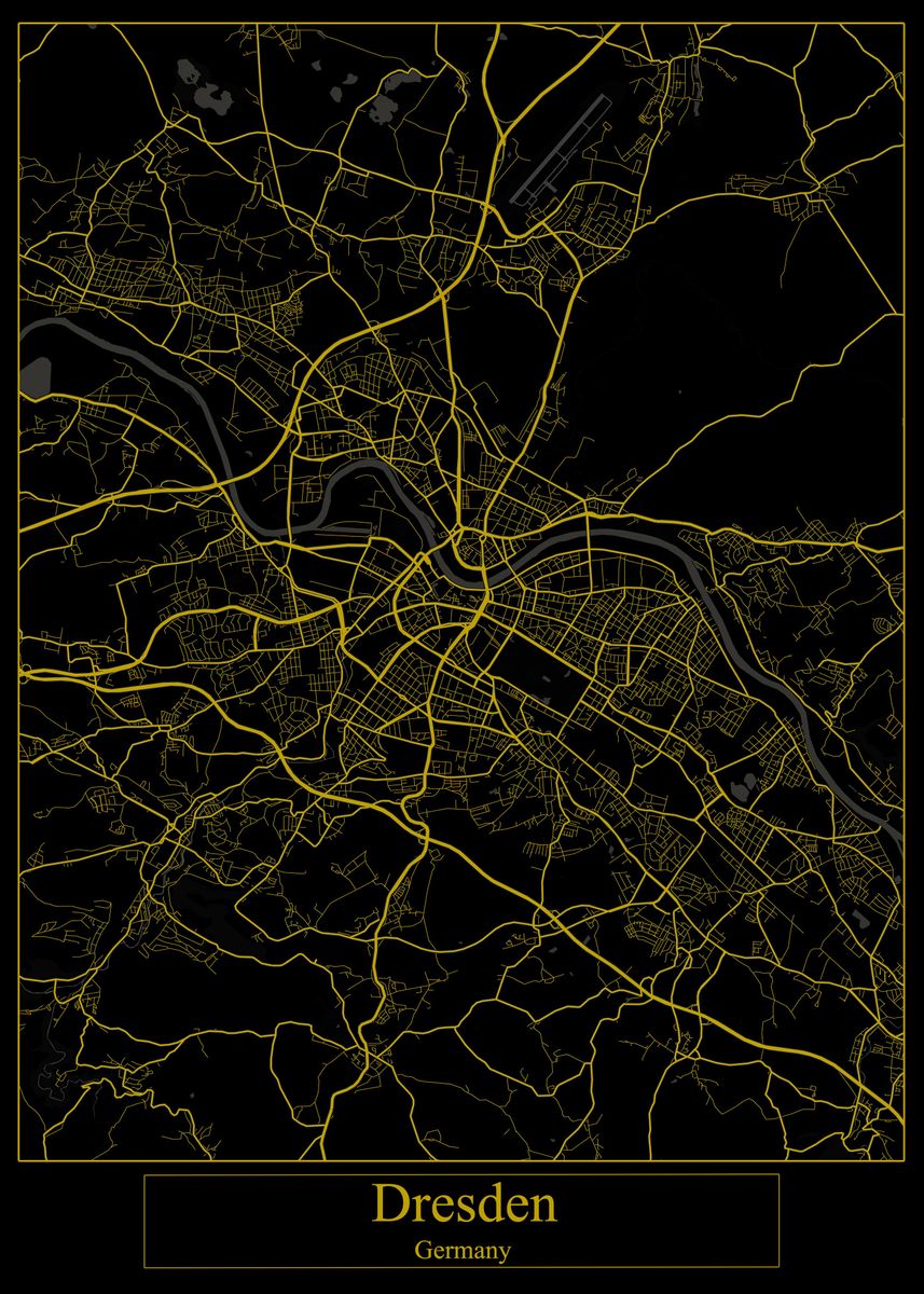 'Dresden Germany' Poster, picture, metal print, paint by Zake Yonkou ...
