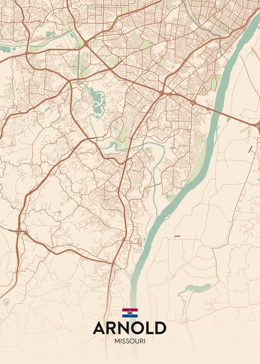 'Arnold MO' Poster, picture, metal print, paint by IMR Designs | Displate