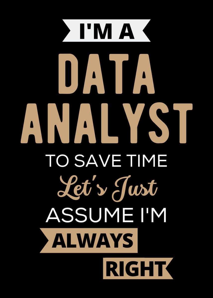 'Im A Data Analyst' Poster by ISSAM OUARDI | Displate