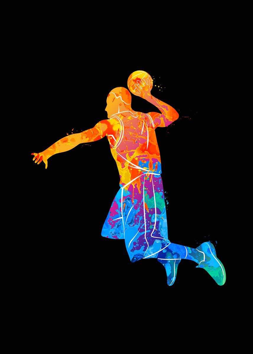 'Silhouette basketball' Poster by Nguyen Duc Hieu | Displate