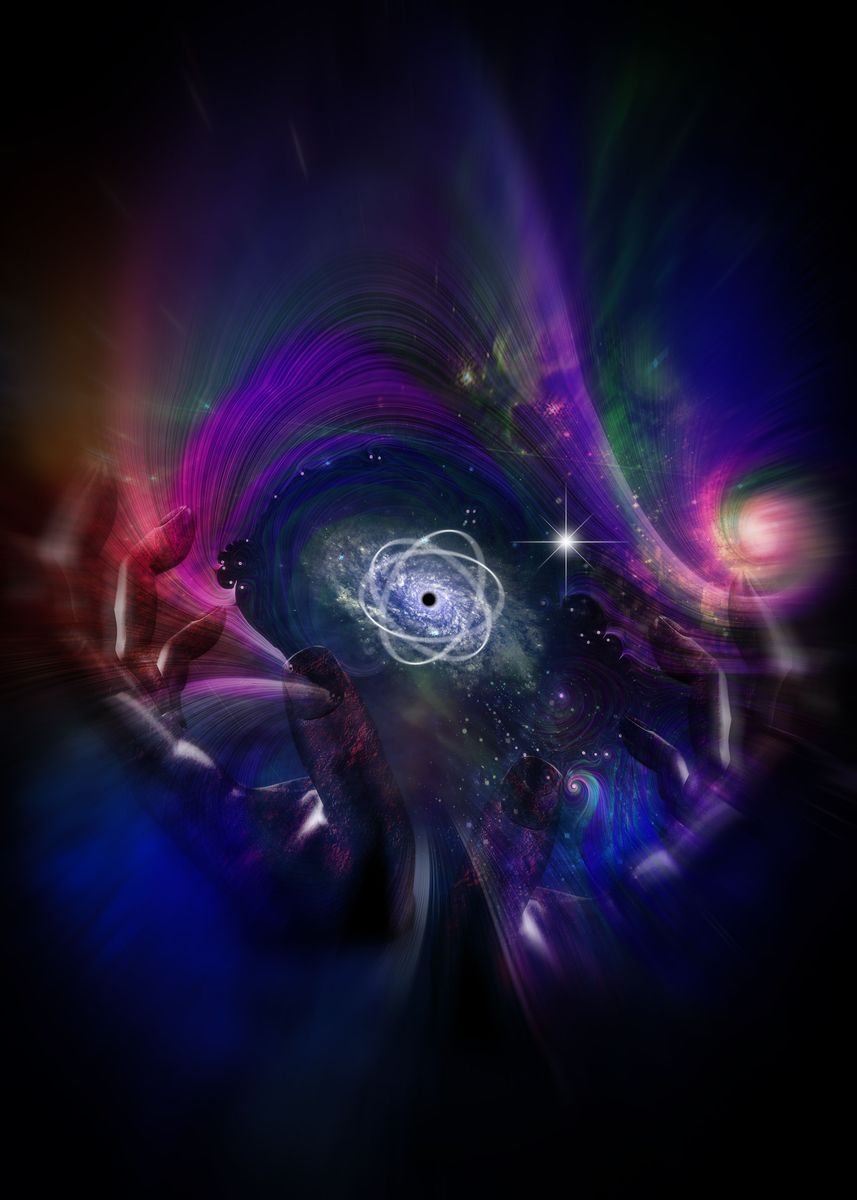 'Space and time' Poster, picture, metal print, paint by Bruce Rolff ...