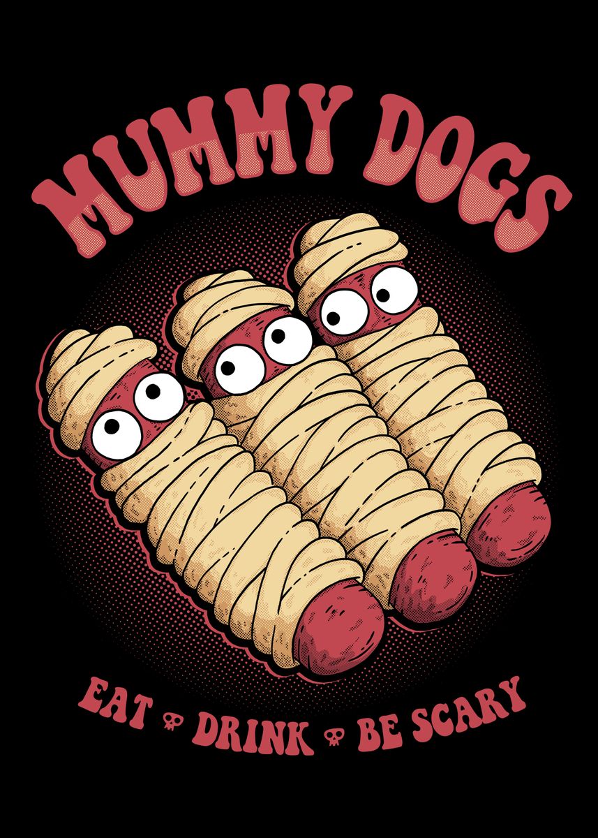 'Mommy Dogs' Poster, picture, metal print, paint by MarsDK Art | Displate