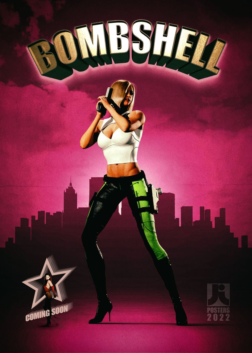 'Abey bombshell' Poster, picture, metal print, paint by Jobbagy Istvan | Displate