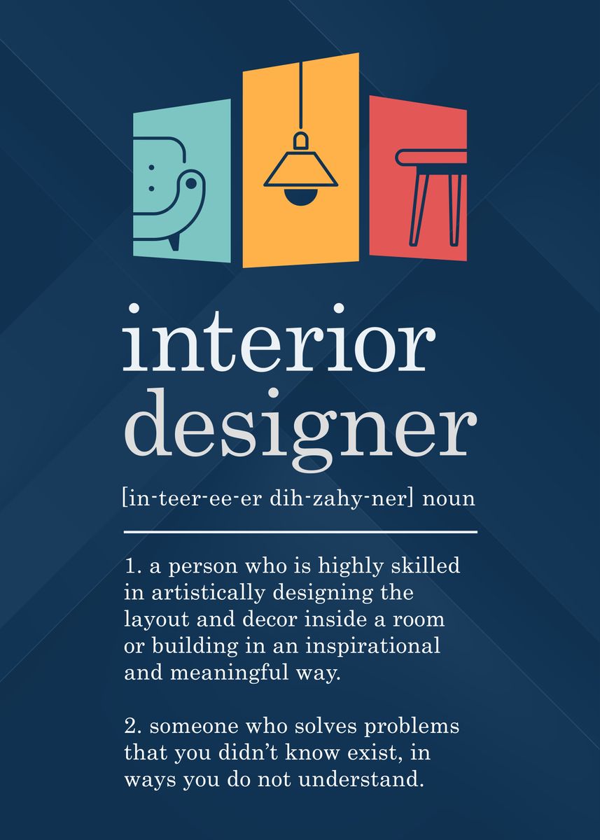 'Funny Interior Designer' Poster, picture, metal print, paint by ...