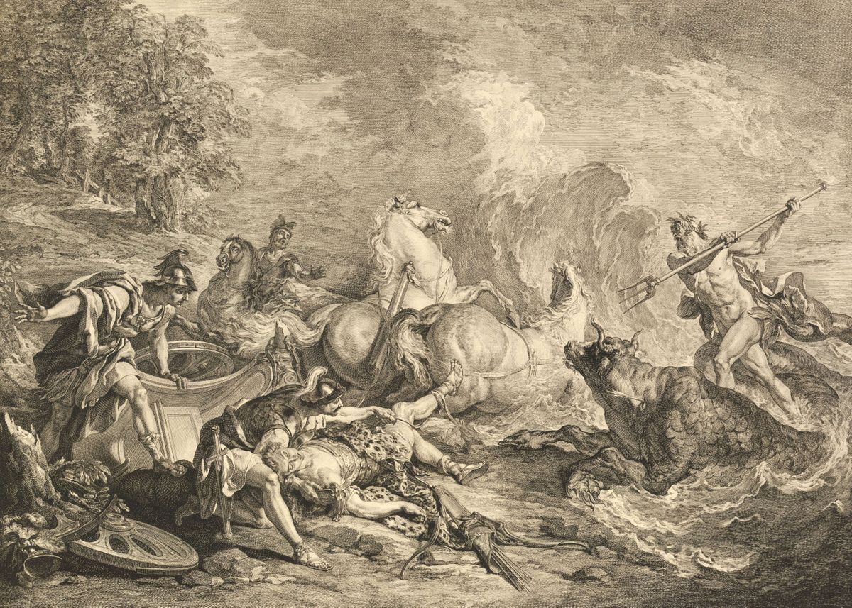 'Death Of Hippolytus' Poster by Makanaki | Displate