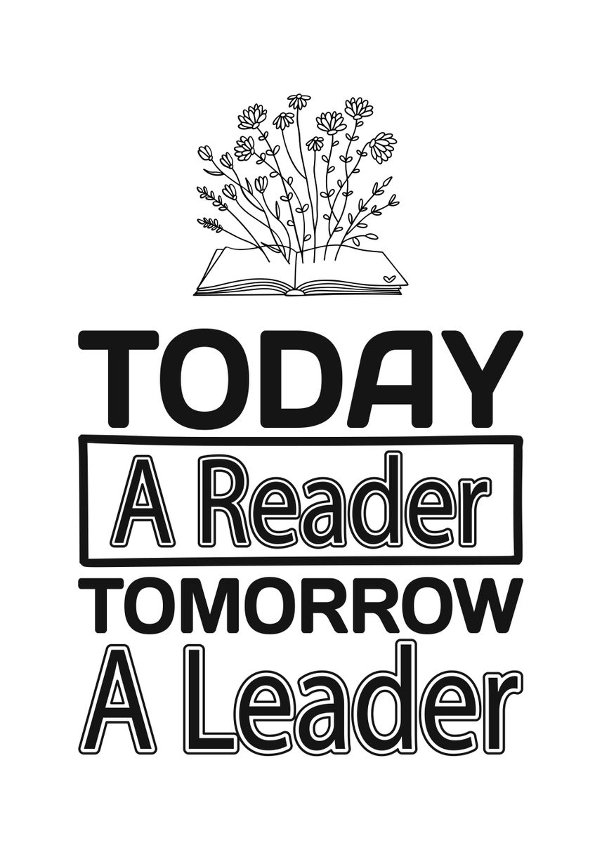 'Today a reader' Poster, picture, metal print, paint by Juliana RW ...