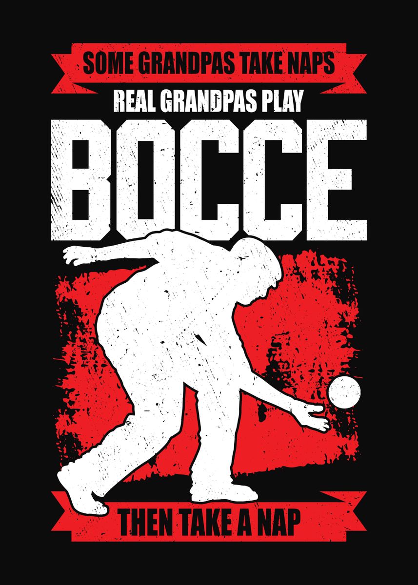 'Bocce Player Grandpa' Poster by Marcel Doll | Displate