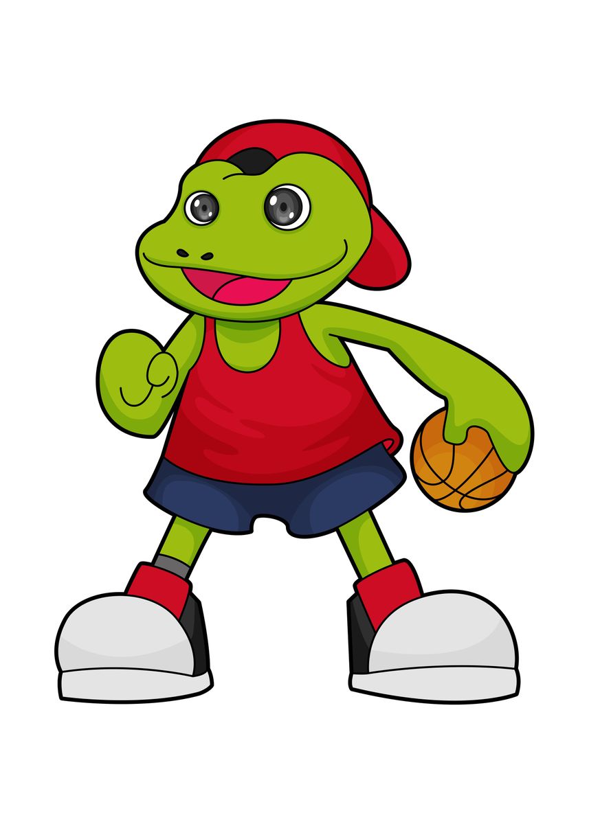 'Frog Basketball Sports' Poster by Markus Schnabel | Displate