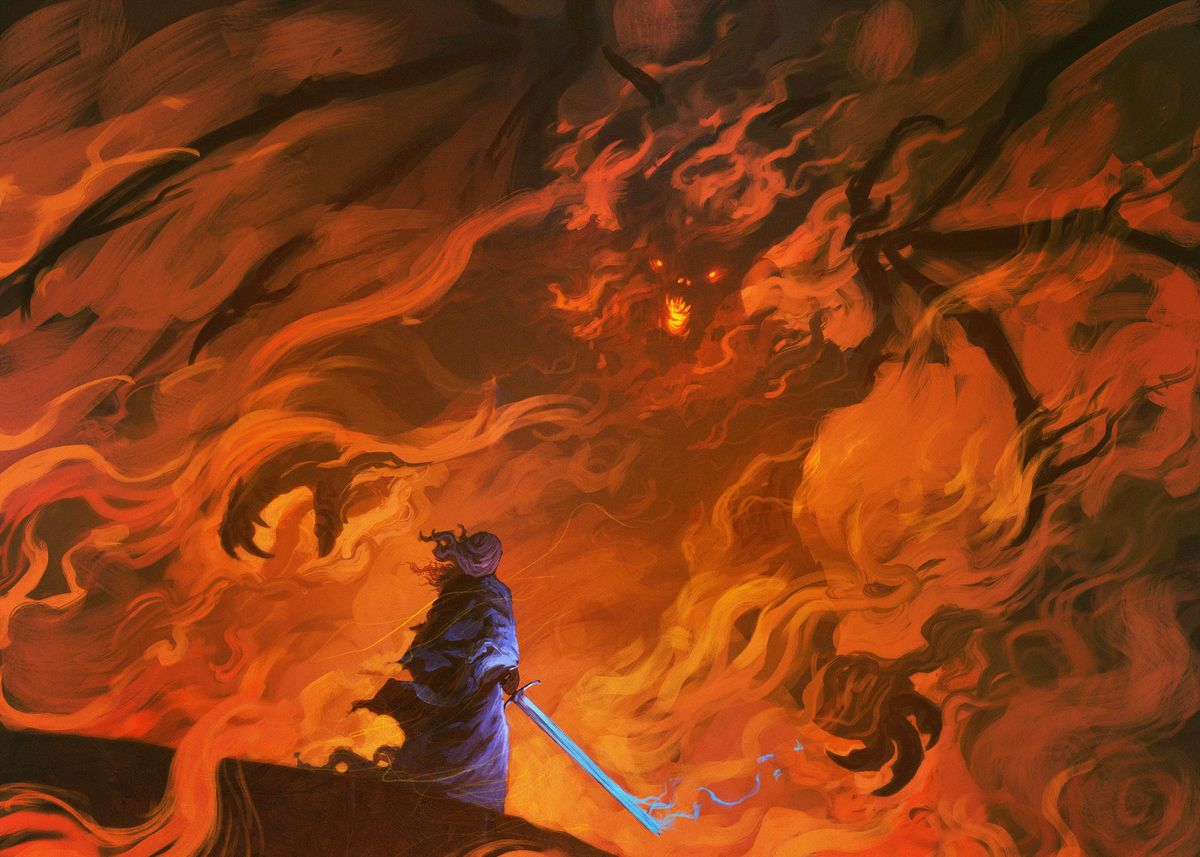 'Fight against fire 2' Poster by Anato Finnstark | Displate