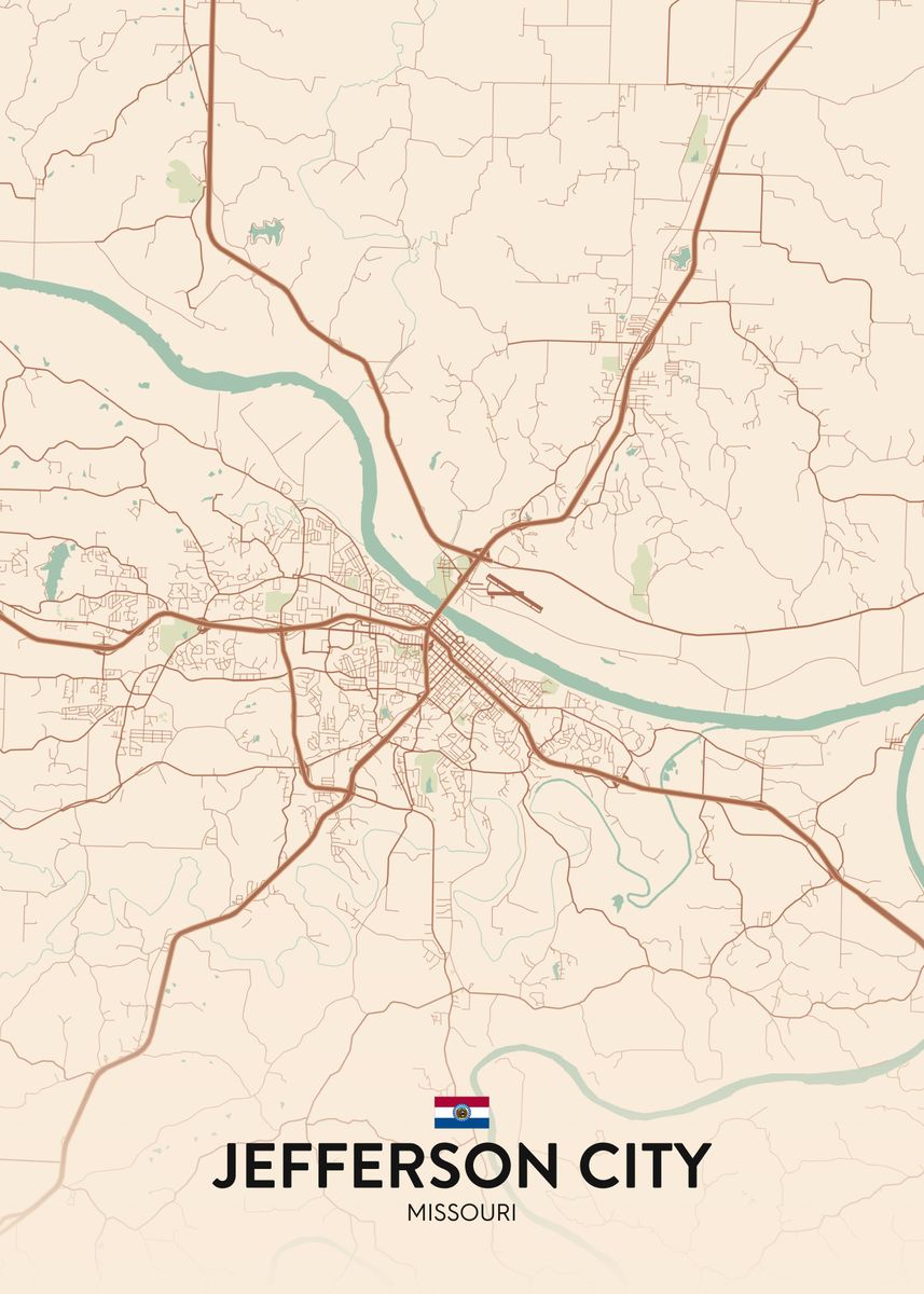 'Jefferson City MO' Poster, picture, metal print, paint by IMR Designs ...