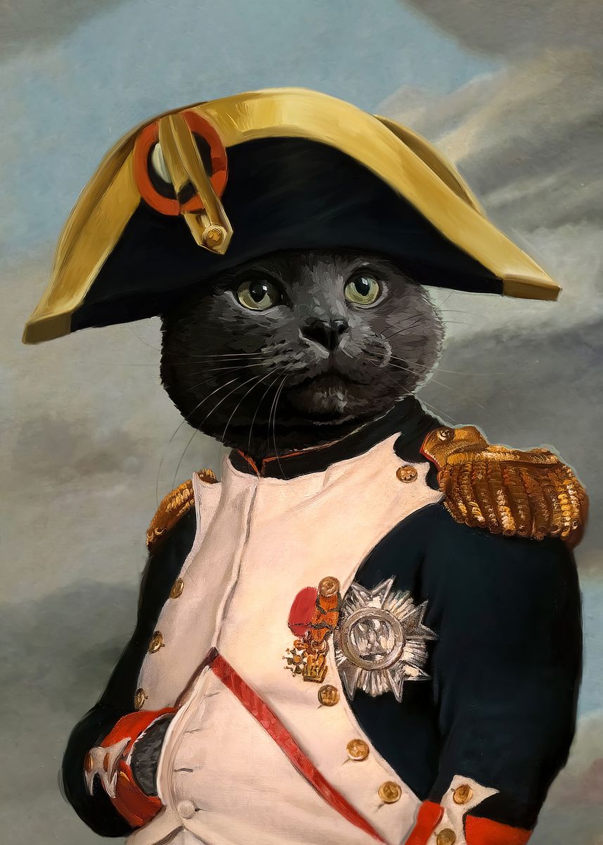 'Napoleon Blue Cat' Poster, picture, metal print, paint by Sutashi17 ...