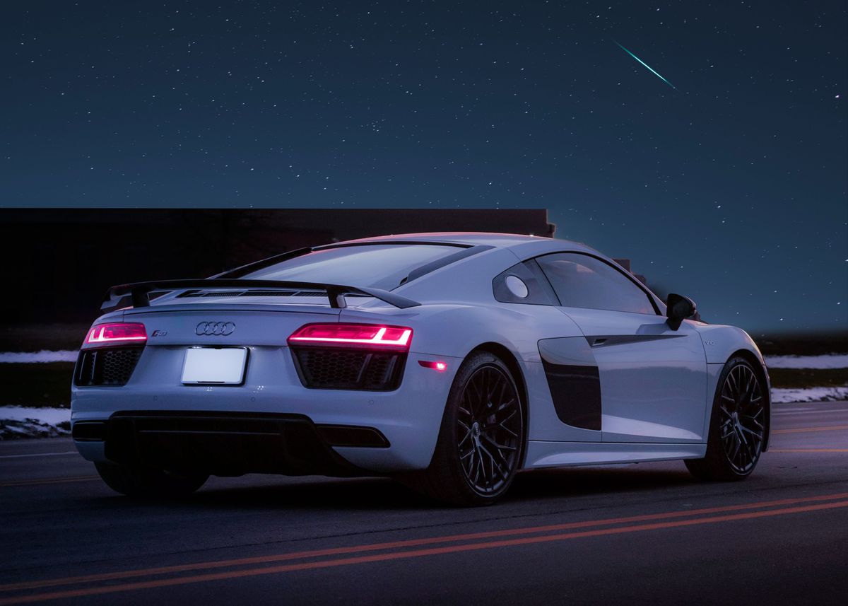 'Audi R8 Night Sky' Poster by PosterSuite | Displate