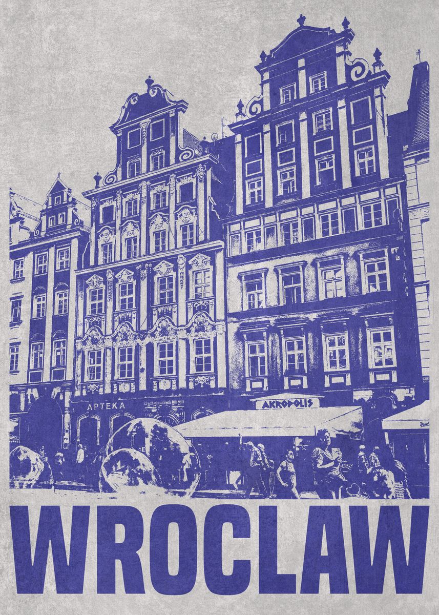 'Wroclaw' Poster, picture, metal print, paint by denvector | Displate