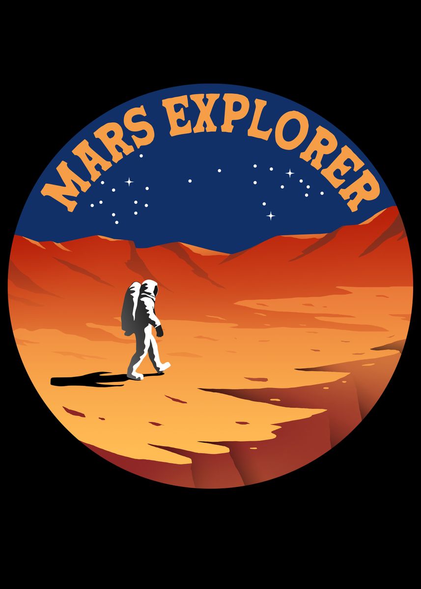'Mars Explorer' Poster by MarsDK Art | Displate