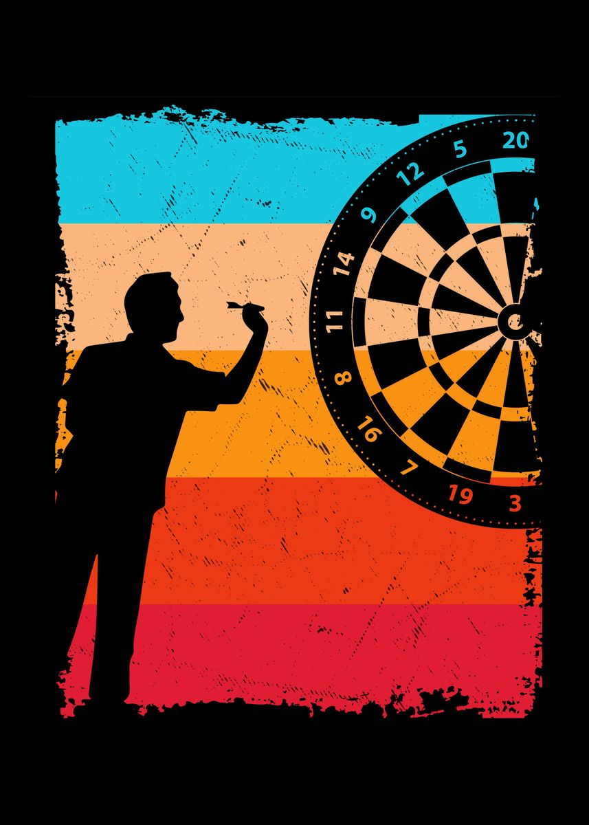 'Dart Player Dartboard' Poster by professionaldesigns | Displate