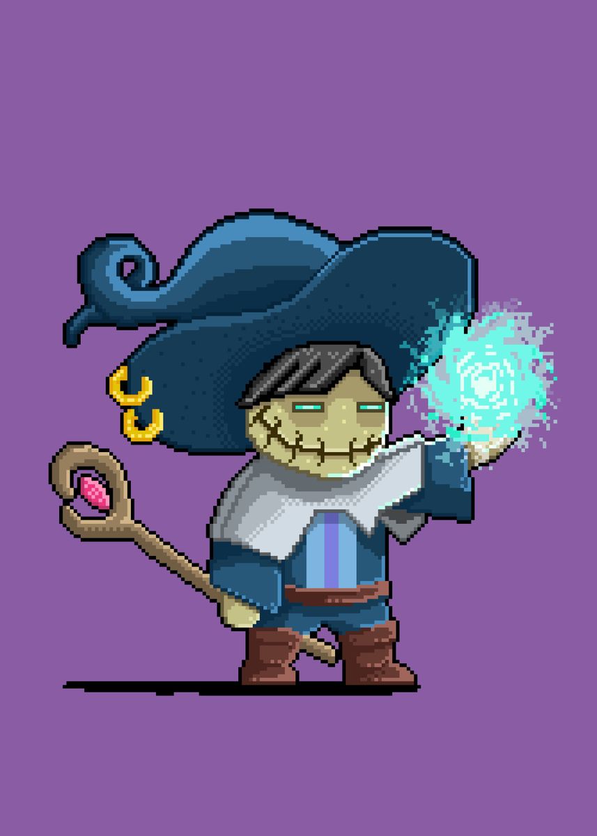 'Elemental Wizard' Poster by Mohammad Toha | Displate