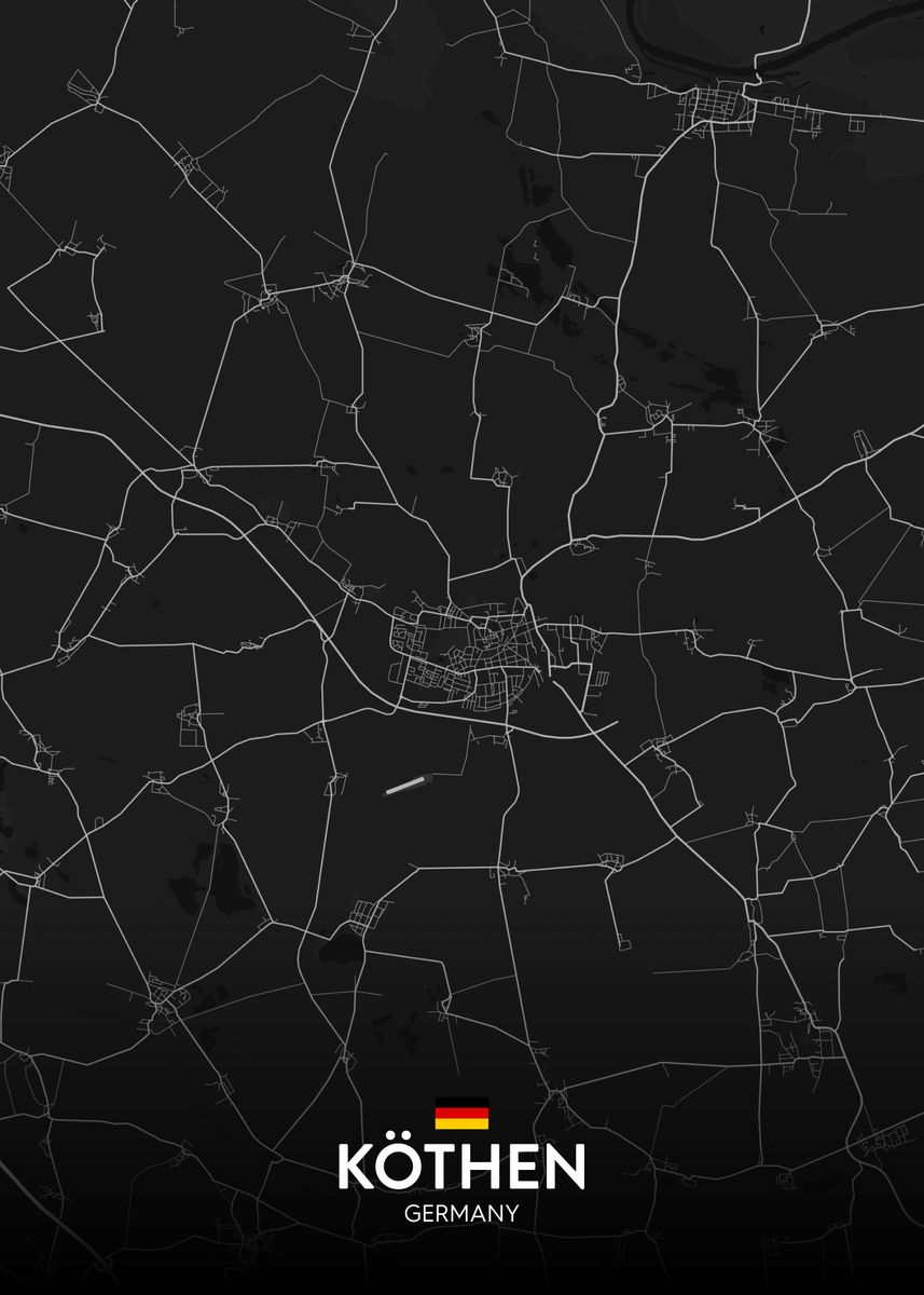 'Kothen DE' Poster, picture, metal print, paint by IMR Designs | Displate