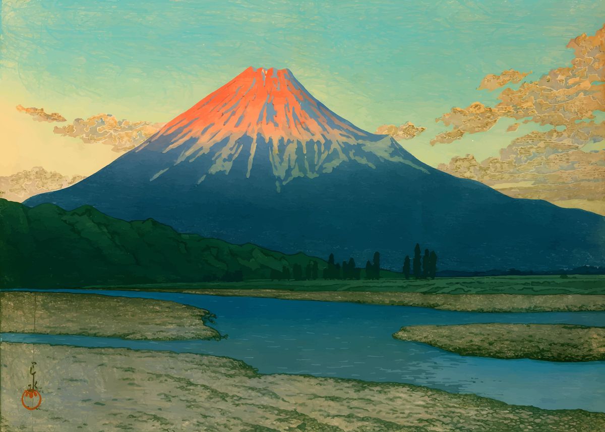 'Ukiyo e Fuji Kawase Hasui' Poster by kagezami | Displate