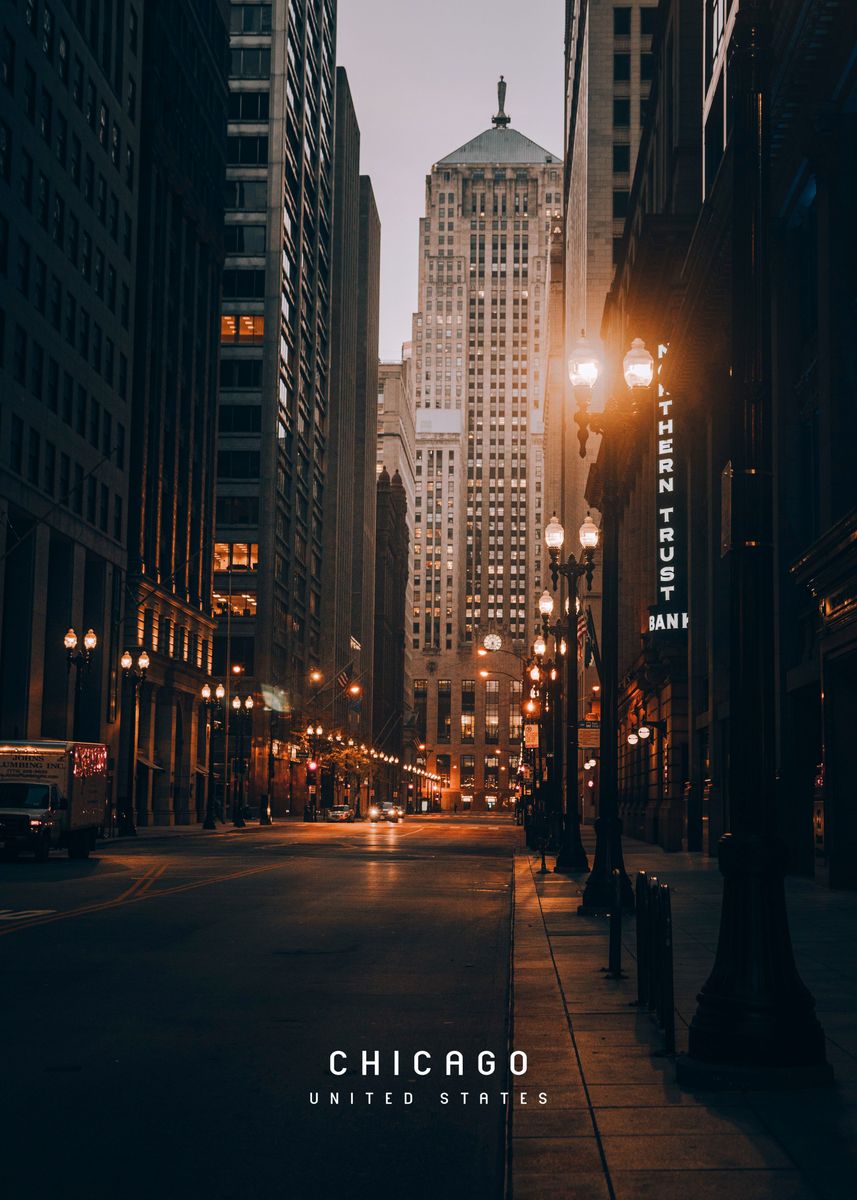 'Chicago ' Poster by Travel Addict | Displate