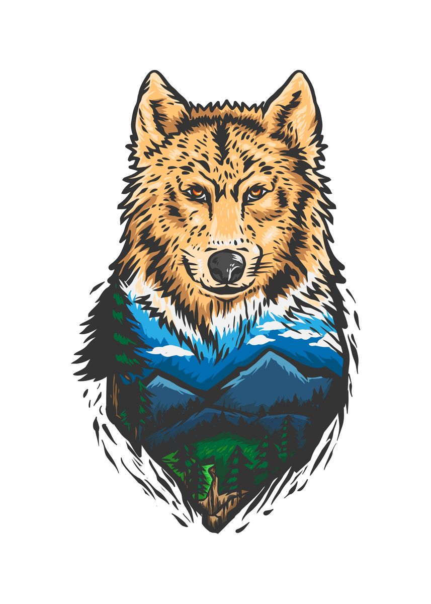 'Wolf' Poster by Lardis Art | Displate