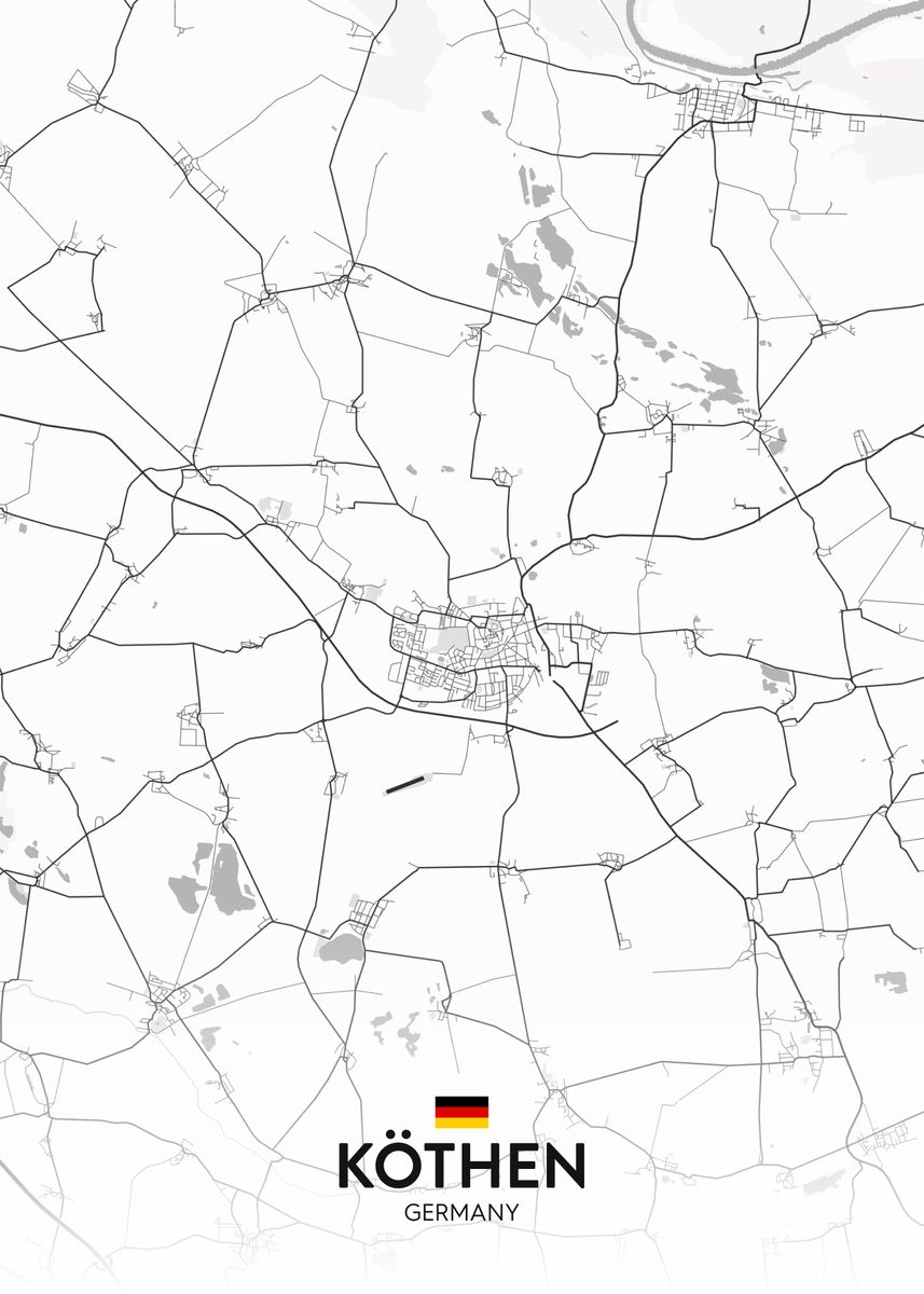 'Kothen DE' Poster, picture, metal print, paint by IMR Designs | Displate