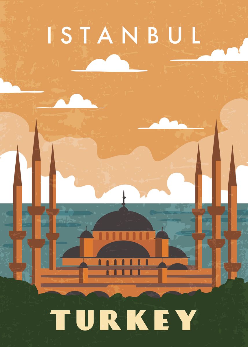 'Istanbul Turkey travel' Poster, picture, metal print, paint by Moon ...