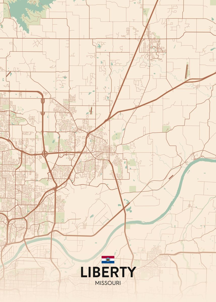 'Liberty MO' Poster, picture, metal print, paint by IMR Designs | Displate