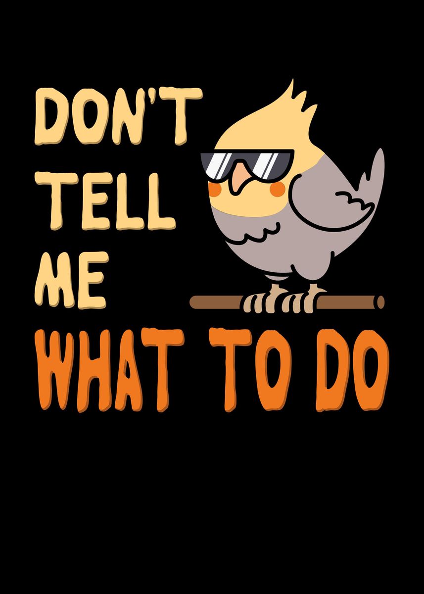 'Dont Tell Me What To Do' Poster, picture, metal print, paint by Uwe ...