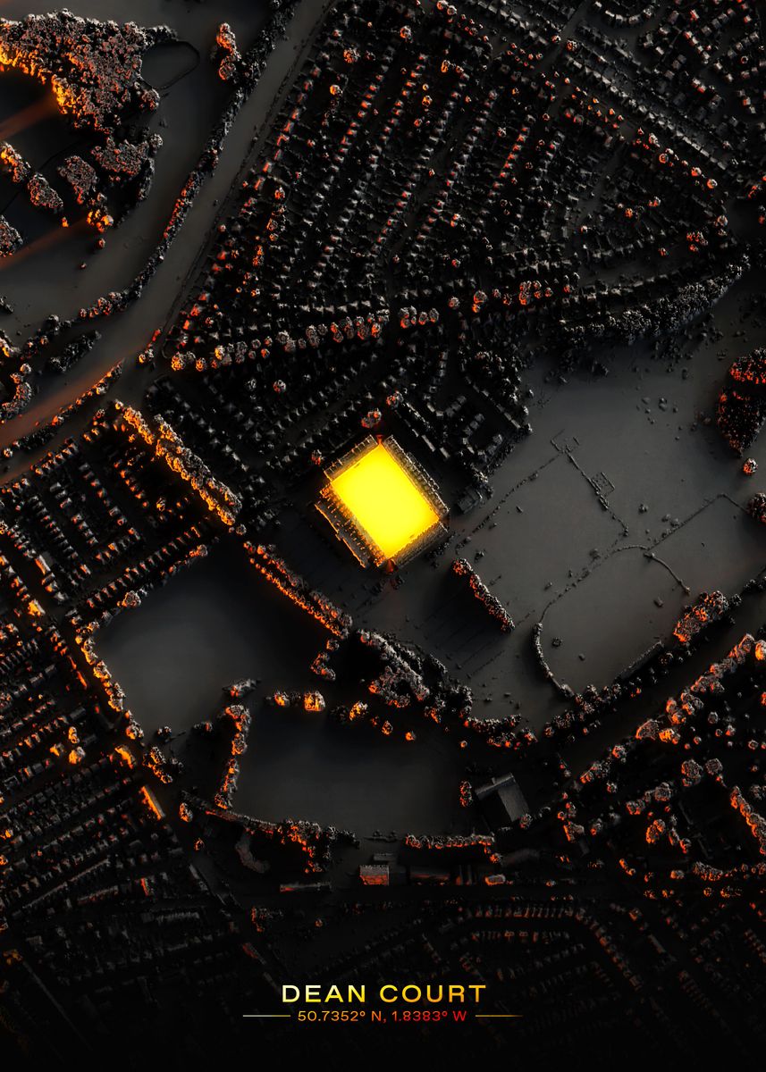 'Dean Court' Poster, picture, metal print, paint by Raphael | Displate