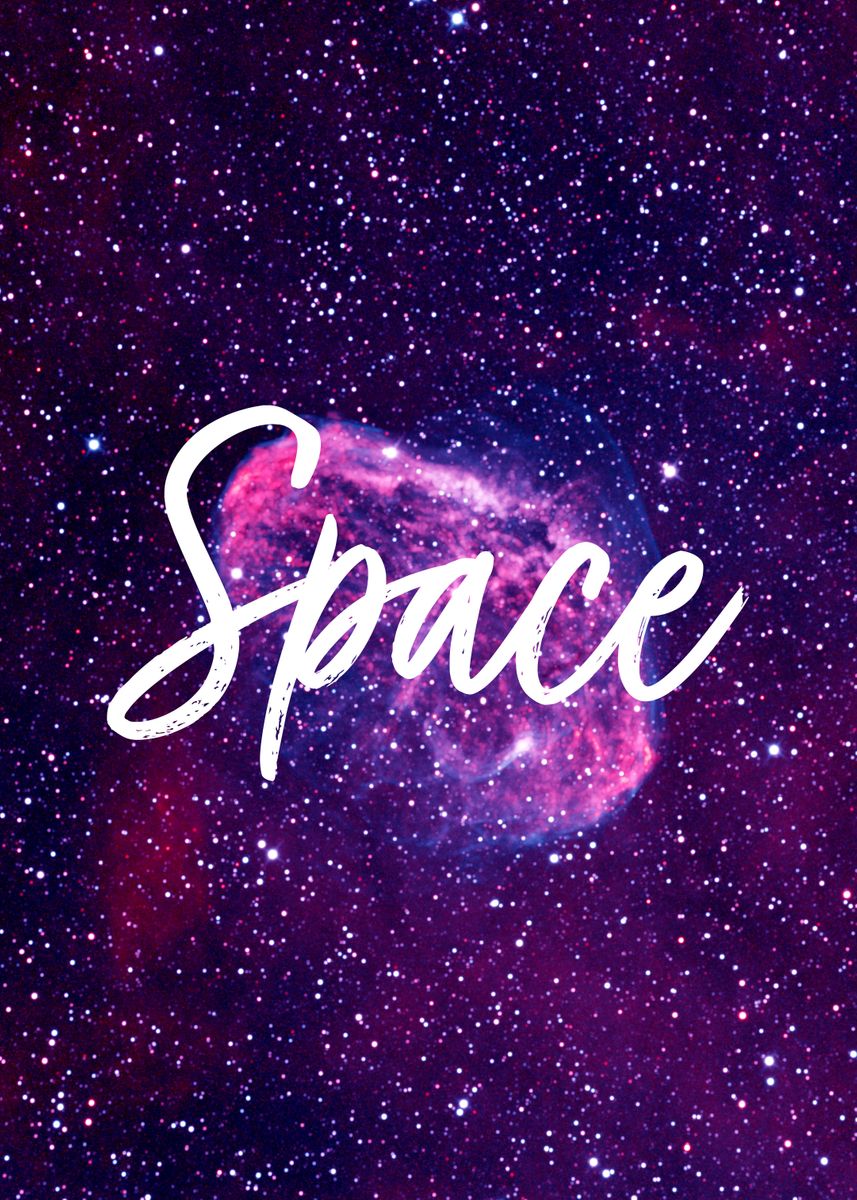 'Space Pink Nebula' Poster, picture, metal print, paint by LVTFCO ...