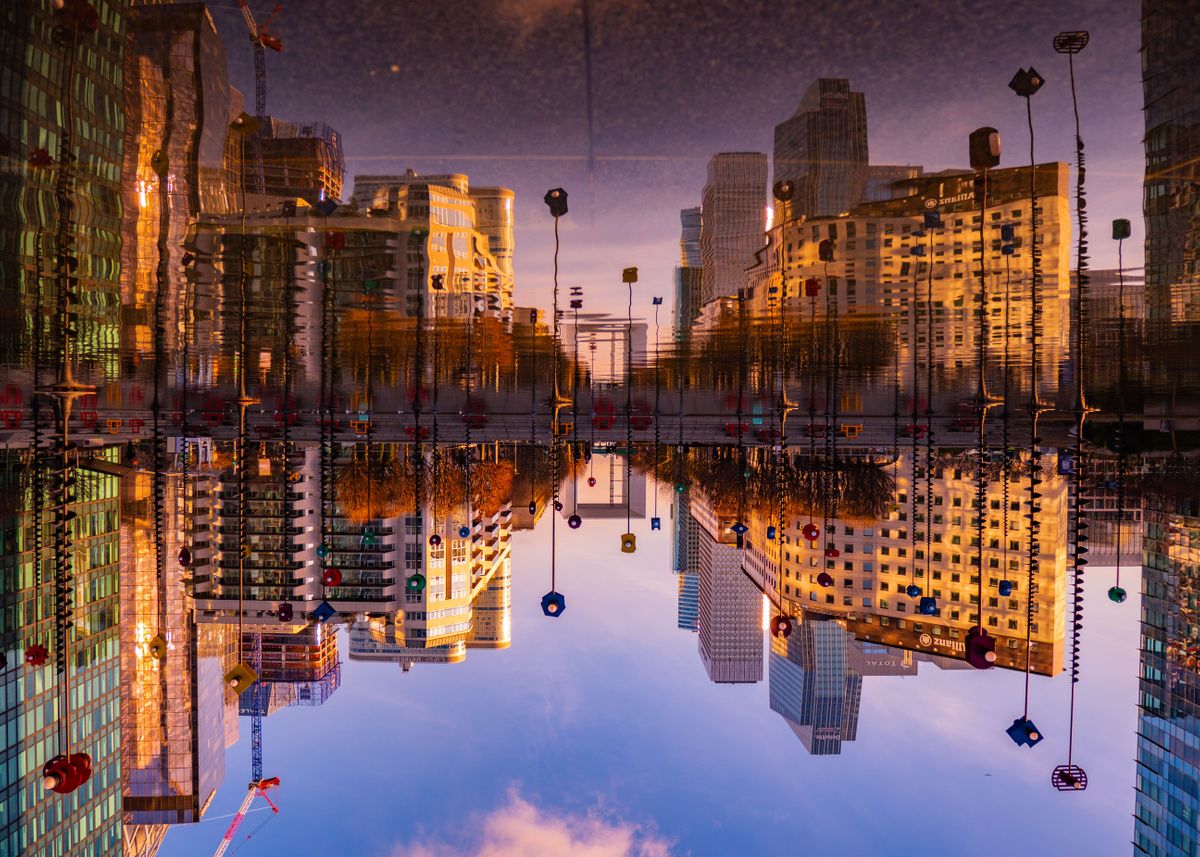 'Reverse Reflection Paris' Poster by Mike Lebeau | Displate