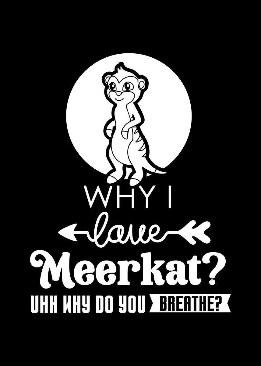 'Meerkat' Poster, picture, metal print, paint by Sebastian Wünsche ...