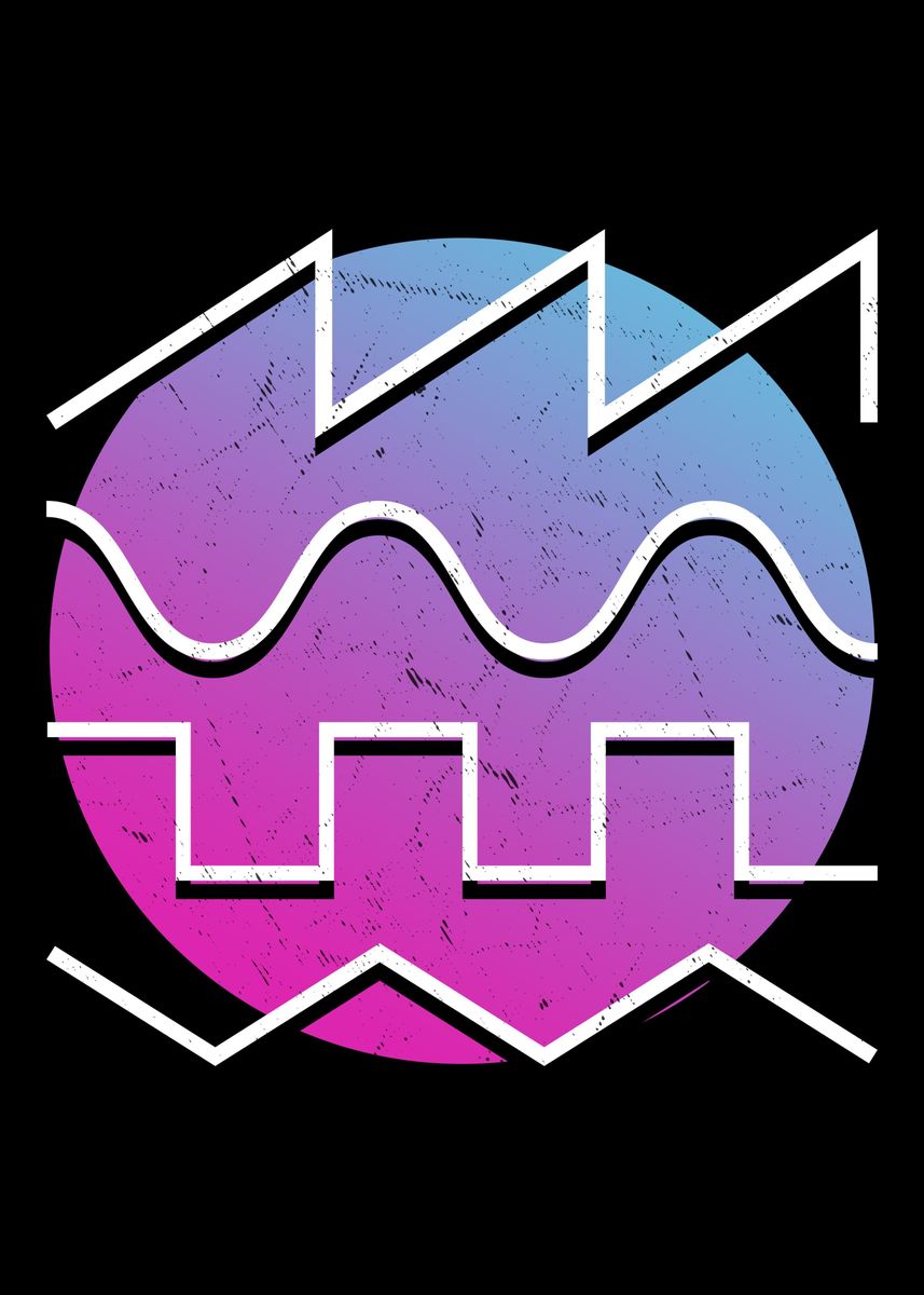 'Synthesizer Waveform Synth' Poster, picture, metal print, paint by ...