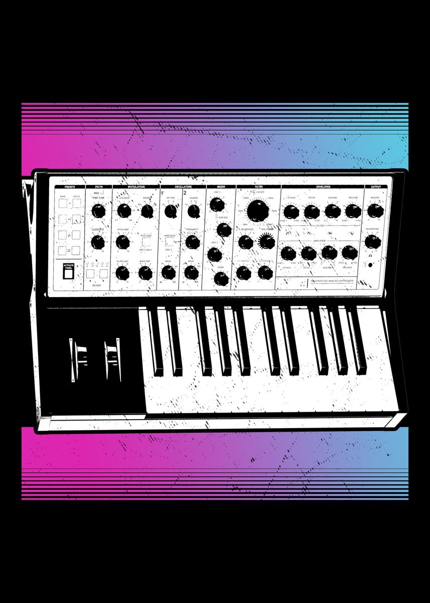 'Modular Synthesizer Analog' Poster, picture, metal print, paint by ...