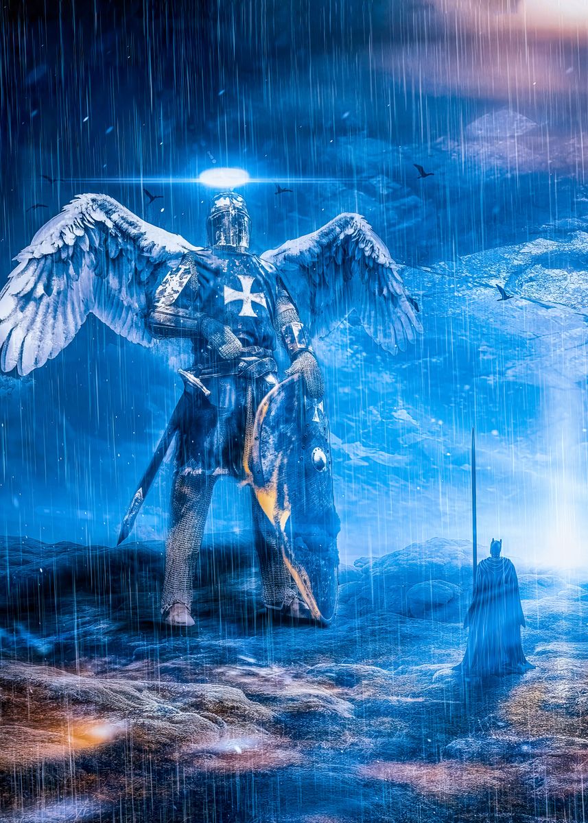 'The Templar Angel' Poster, picture, metal print, paint by JEDART ...