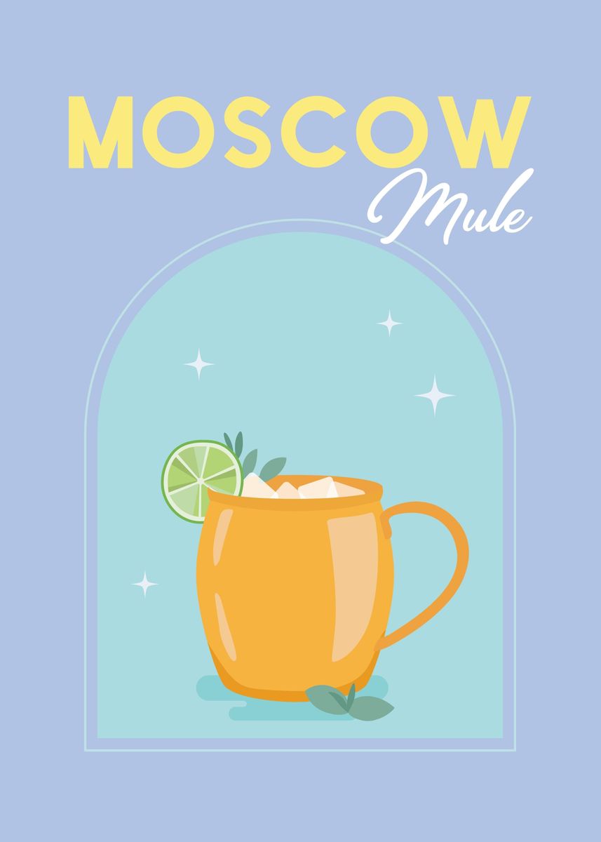 'Moscow Mule Poster' Poster, picture, metal print, paint by Haus and ...